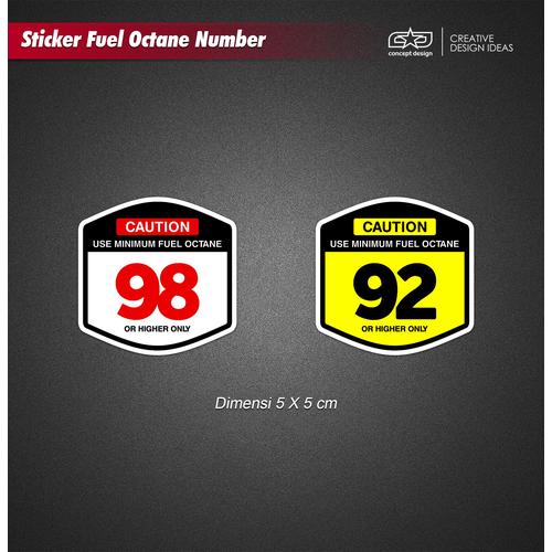 Jual Sticker Fuel Octane Number - Octane 92 - Kab. Bogor - concept ...