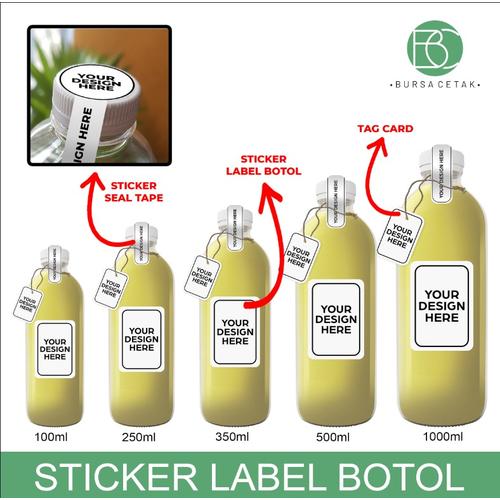 Jual Paket Sticker Label Branding Kemasan Botol Minuman Kopi Coffee ...