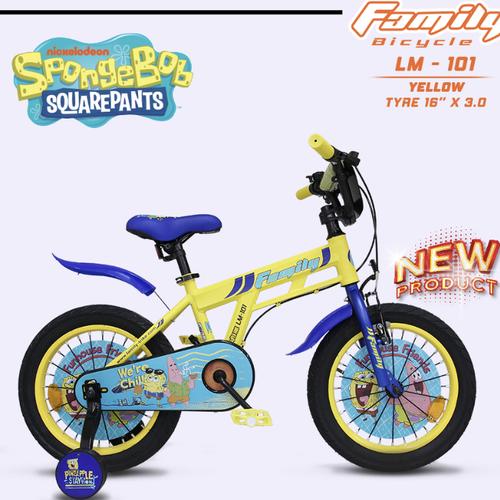 Jual SEPEDA BMX FAMILY SPONGEBOB SQUAREPANTS 16 INCH WARNA KUNING ...