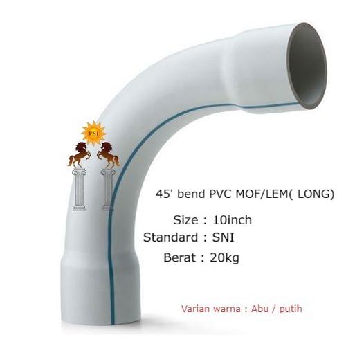 Jual 45' BEND PVC MOF/LEM ( KHUSUS PIPA SNI) 10 inch - Kota Tangerang ...