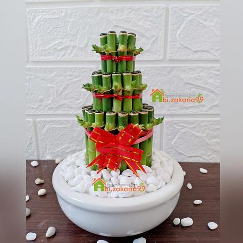 Jual PAKET LENGKAP PAJANGAN / HIASAN MEJA/ MEJA KANTOR BAMBU HOKI MINI ...