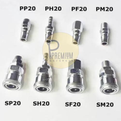 Jual COUPLER MALE KOPLER QUICK COUPLING SAMBUNGAN ANGIN KOMPRESOR PM PF ...