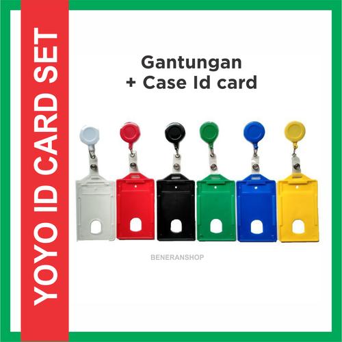 Jual Gantungan Yoyo Id Card Set + Case Id Card Holder - Hitam - Kota ...