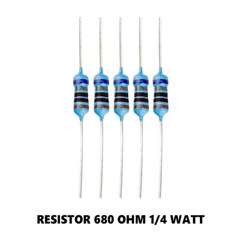 Jual EELIC RSR-MEF -680OHM ISI 5 Pcs resistor film metal 680 ohm 1/4 ...