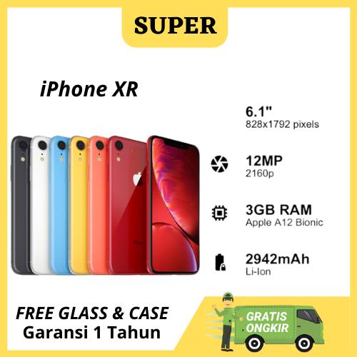 Jual iPhone XR 64GB/128GB/256GB/ORIGINAL/NEW/FULLSET/GARANSI 1 TAHUN - BLACK, 64 gb - Jakarta ...