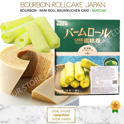 Jual BOURBON BAUM ROLL CAKE MATCHA BOURBON SNACK JAPAN ROLLCAKE ...