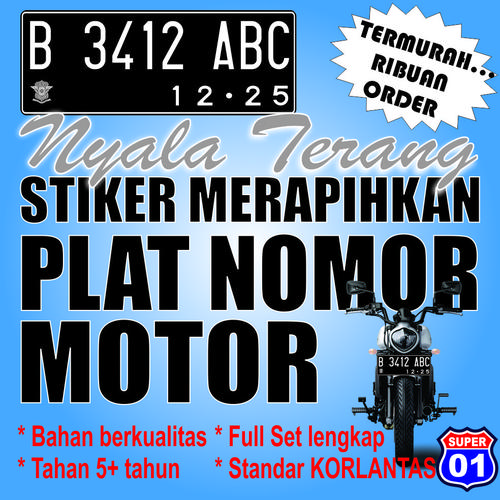 Jual Stiker/sticker Nomor Plat Motor Scotlight mantul cahaya - Kota ...