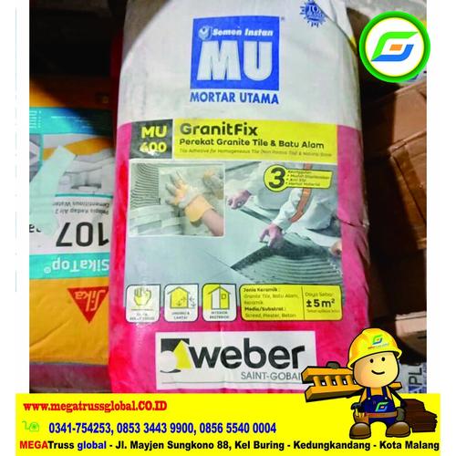 Jual MU 400 mortar utama perekat granit 25 kg di Malang (Semen Instan ...