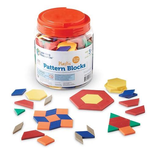 Jual Learning Resources Plastic Pattern Blocks, 0.5 cm (Set of 250 ...