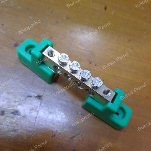 Jual Terminal Block Grounding 4 Pole Size 6 x 9 mm Baut M4 - Jakarta ...