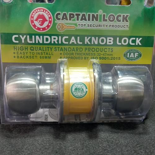 Jual Cylindrical knob lock kunci pintu bulat Captain lock - Kota ...
