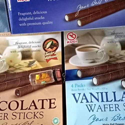 Jual Kugi wafer stick 320gr, coklat dan vanila - Coklat - Kota Malang ...