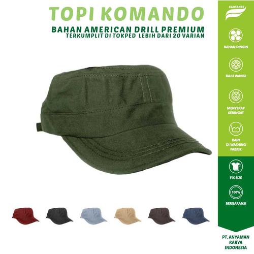 Jual Kaosanbe Topi Komando Polos Tentara Topi Abri Topi TNI Commando ...