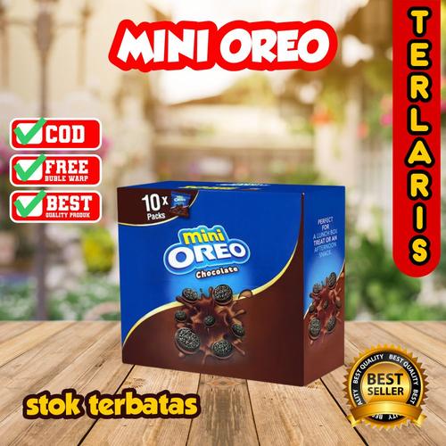 Jual OREO MINI 1 BOX ISI 10 PCS KOTAK WHITE COKELAT STRAWBERRY SNACK ...