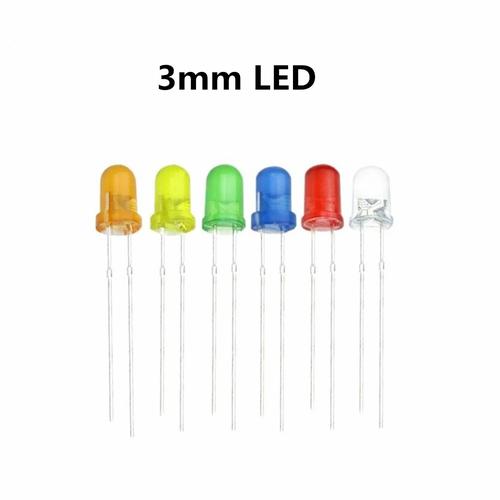 Jual LED 3mm Merah Kuning Hijau Putih Arduino Uno Mega Nodemcu - Merah ...