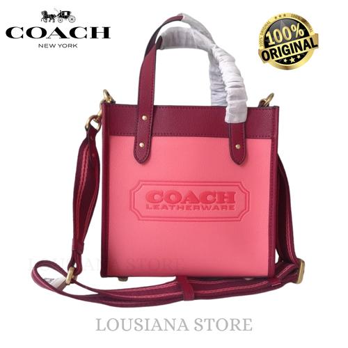Jual COACH FIELD TOTE 22 IN COLORBLOCK WITH BADGE ROUGE MULTI - Jakarta ...