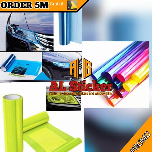 Jual Stiker lampu hybrid/Stiker Rainbow Pelangi Lampu - hitam doff ...