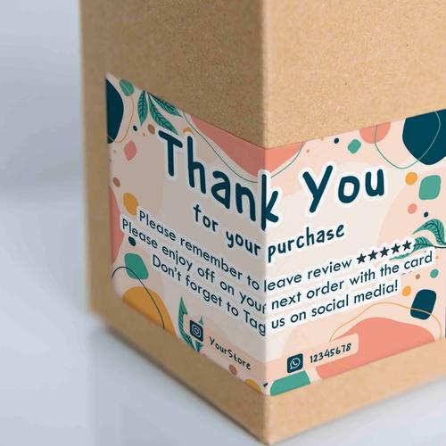Jual Sticker Ucapan Terimakasih Custom / Label Thank You Desain ...