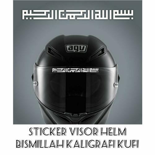 Jual Stiker Sticker Visor Helm Bismillah Kaligrafi Kufi - Silver - Kab ...