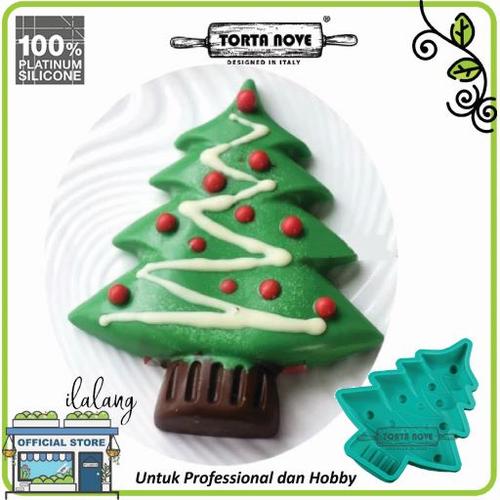 Jual Cetakan silikon kue pohon natal pudding coklat cookies permen ...