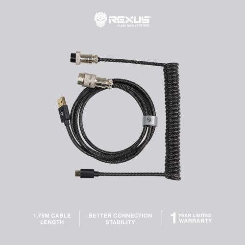 Jual Rexus Coiled Kabel Daxa DX-CC1/ CC1 USB Type C for Mechanical ...