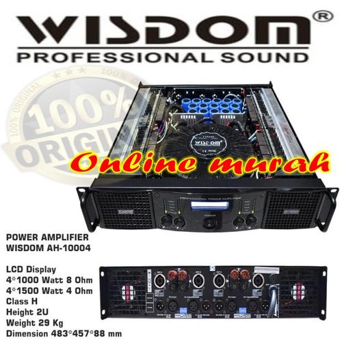 Jual power amplifier wisdom ah10004 ah 10004 class h 4 channel original - Jakarta Barat - online ...