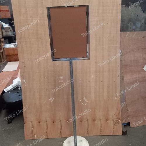 Jual Sign Stand Stainless Signage Standing Sign Frame display A3 ...