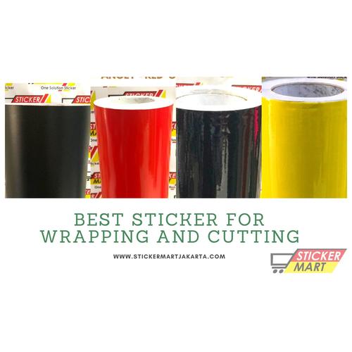 Jual Sticker wrapping cutting decal aquarium hitam merah kuning doff ...