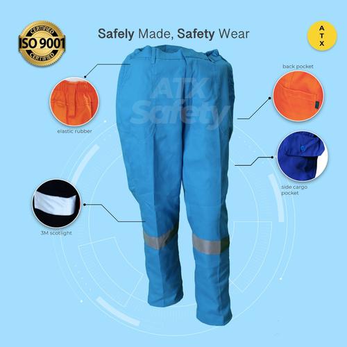Jual Wearpack Safety Werpak Kerja Hanya Celana Merk ATX warna Biru PLN ...
