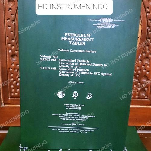 Jual BOOK ASTM D1250 - Kab. Bogor - HD INSTRUMENINDO | Tokopedia