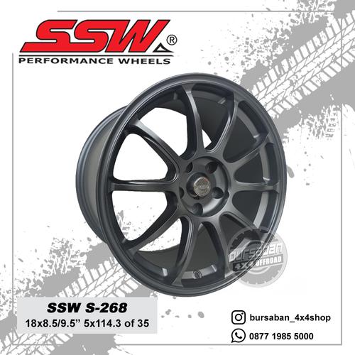 Jual Velg R18 Original SSW S268 MATT BLACK 5x114.3S 268 - Kota Surabaya ...