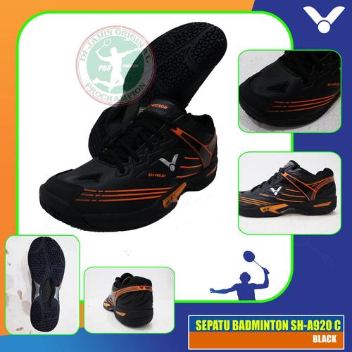 Promo VICTOR SH-A920C SHA 920 C SEPATU BADMINTON ORIGINAL - BLACK, 41 ...