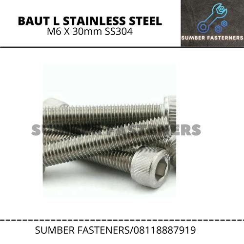 Jual Baut L 5 M6x30mm Stainless Steel Anti Karat - Jakarta Utara ...