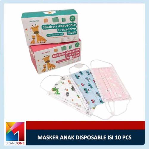 Jual Masker Anak Lucu Sekali Pakai / Disposable Child Protective Mask ...