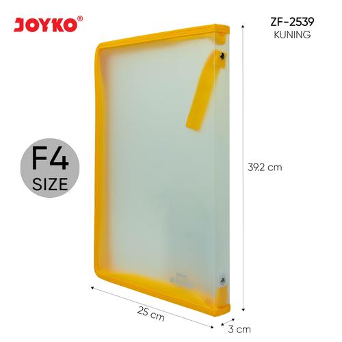 Jual Zipper File Map Plastik Resleting Joyko ZF-2539 F4 - Kuning ...