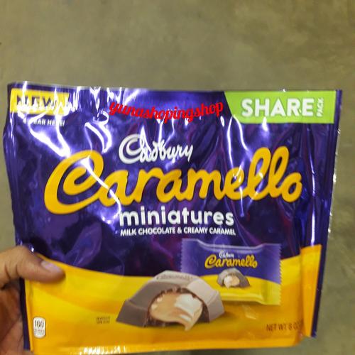 Jual cadbury carmelo miniatures milk chocolate & creamy caramel 226 ...