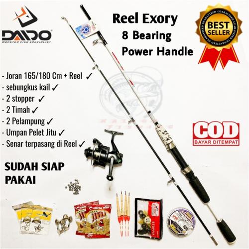 Jual Set Pancing Laut Komplit Daido Manta 165 Cm+ Reel Besi kekuatan 16 ...
