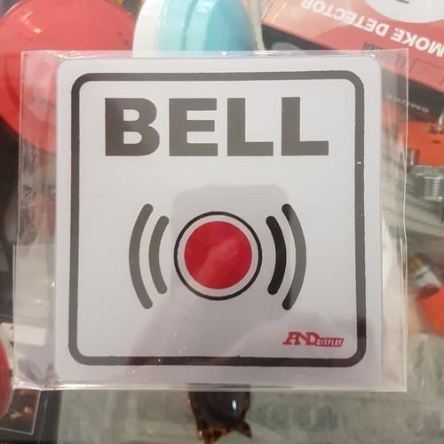 Jual sign stiker bell / sticker tanda bel / stiker penunjuk bell - 5x5 ...