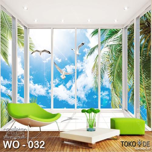 Jual 3D Custom Wallpaper | Wallpaper Sticker Pemandangan dari jendela ...