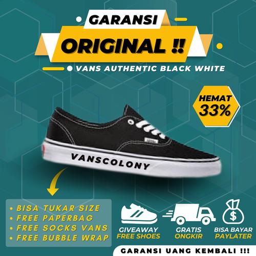 Jual Sepatu Vans Original 100% Authentic Classic Black White Garansi ...