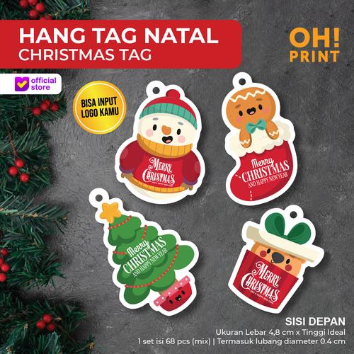 Jual Hang Tag Natal Custom Unik - Hang Tag Christmas Custom Logo - PET ...