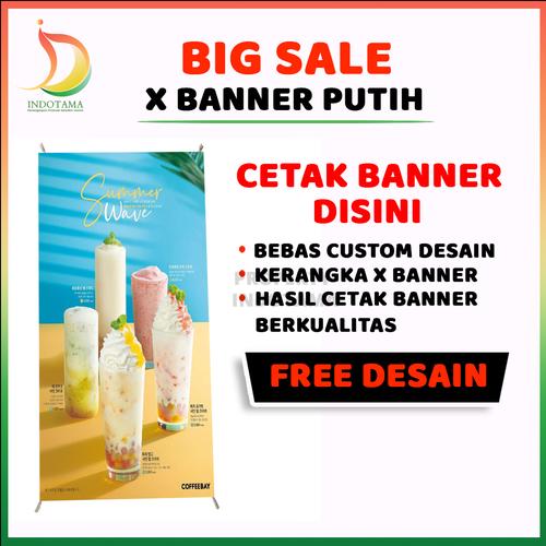 Jual X BANNER STANDING BANNER STAND BANNER 60X160 CM FIBER PUTIH ...