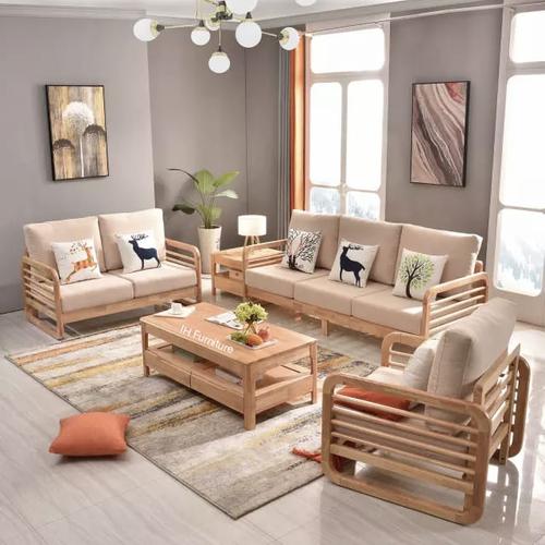 Jual set meja tamu kayu jati - kursi tamu minimalis modern custom ...