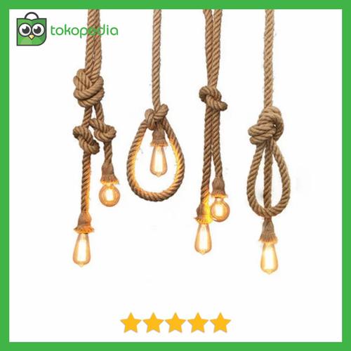 Jual Tali Tambang Vintage Lampu Gantung Industrial Interior Cafe ...