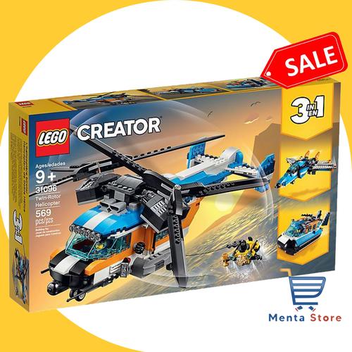 Jual LEGO 31096 CREATOR Twin-Rotor Helicopter 3 in 1 Model Set Bricks ...