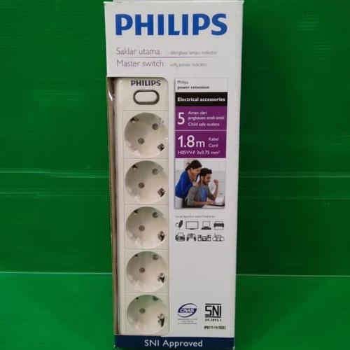 Jual Stop kontak/Colokan/Kabel ekstension/Philips 5 lubang - Kota Depok ...