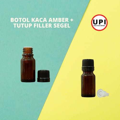 Jual BOTOL AMBER 5ML 10ML 15ML 20ML 30ML + TUTUP SEGEL FILLER LUBANG ...