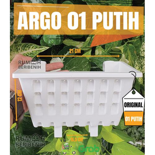 Jual POT Argo Putih Vertical Garden Pot Bunga Gantung Tempel Taman ...
