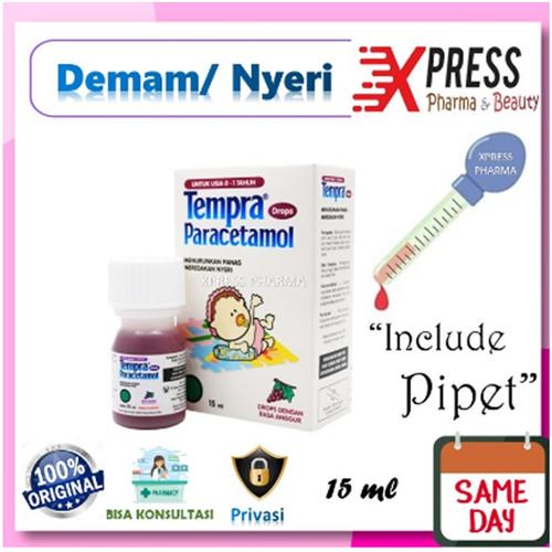 Jual XPRESS Tempra Drop 15 ml Obat Demam Sakit Gigi Nyeri Paracetamol ...