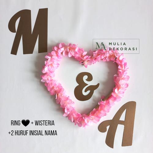Jual Ring Rotan Bentuk Love Dan Lingkaran Lengkap Bunga Wisteria Rambat ...